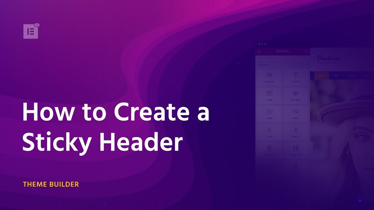 Een transparante sticky header met special effects maken in Elementor Pro - Websitetoday